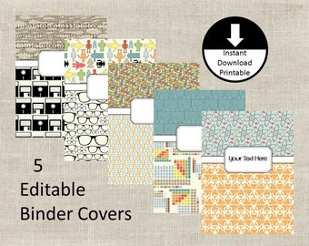 Binder Covers Science Student. Teacher Editable Printable Set of 4 ...