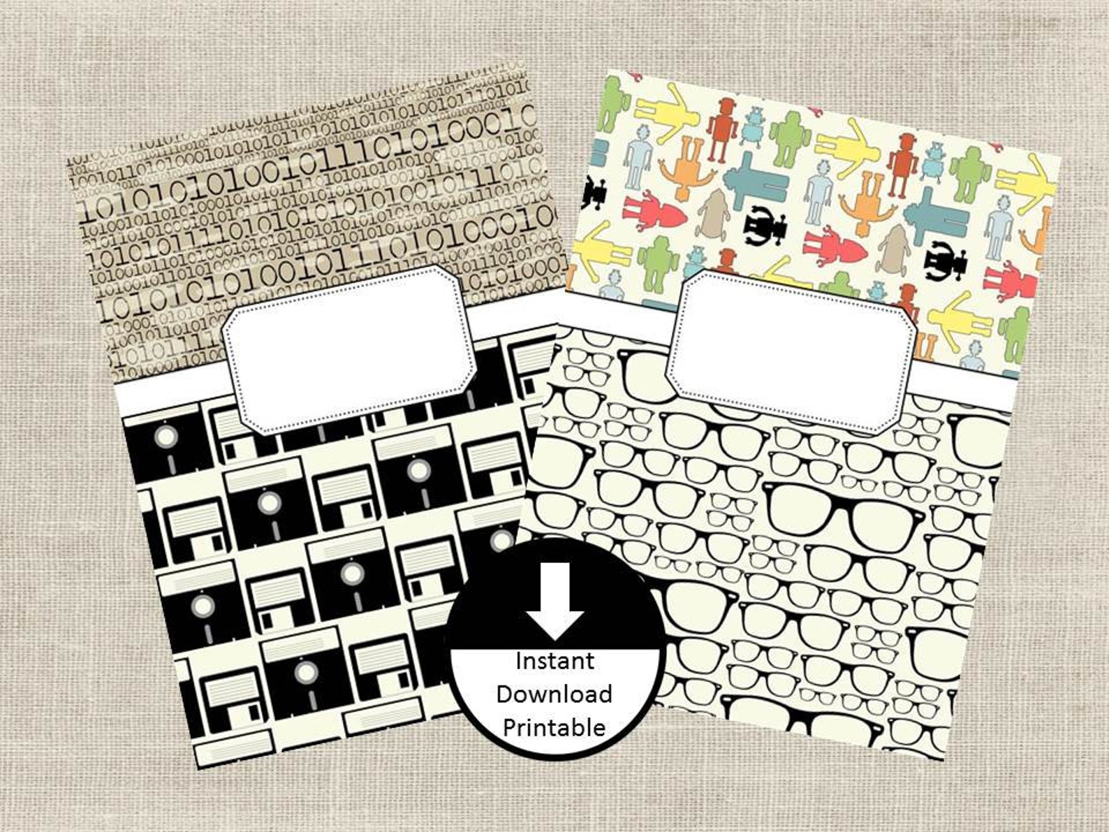 Binder Covers Geek Nerd Science School Student Teacher - Etsy