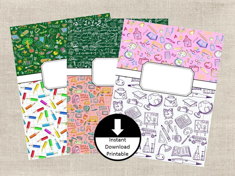 Binder Covers Doodles Art Creative Set of 5 School Student - Etsy
