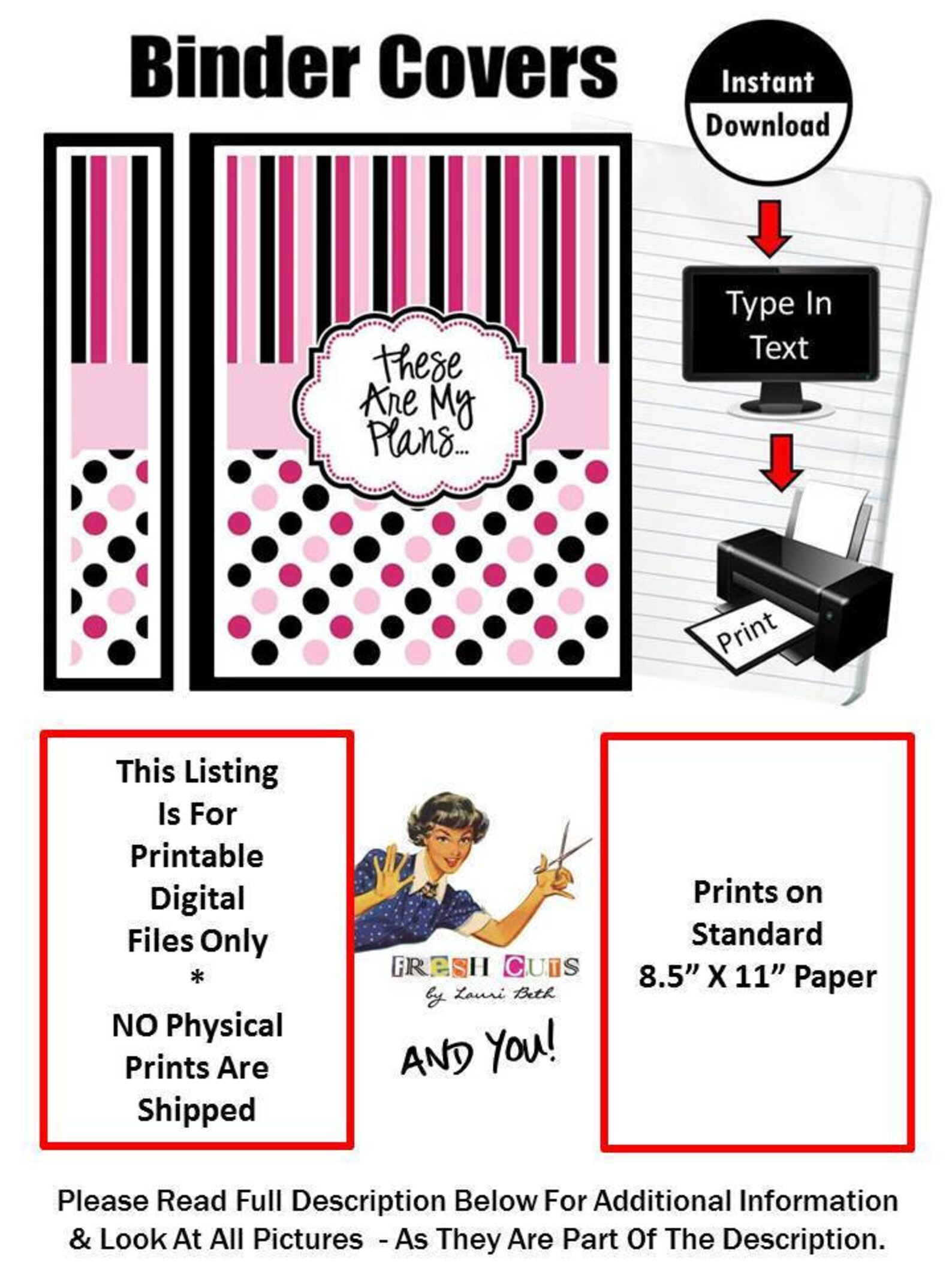 Binder Covers Insert Folder Home Organizer Planner These Are - Etsy