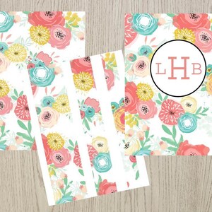 Editable Printable Binder Folder Covers Insert Floral Flowers Pastel ...