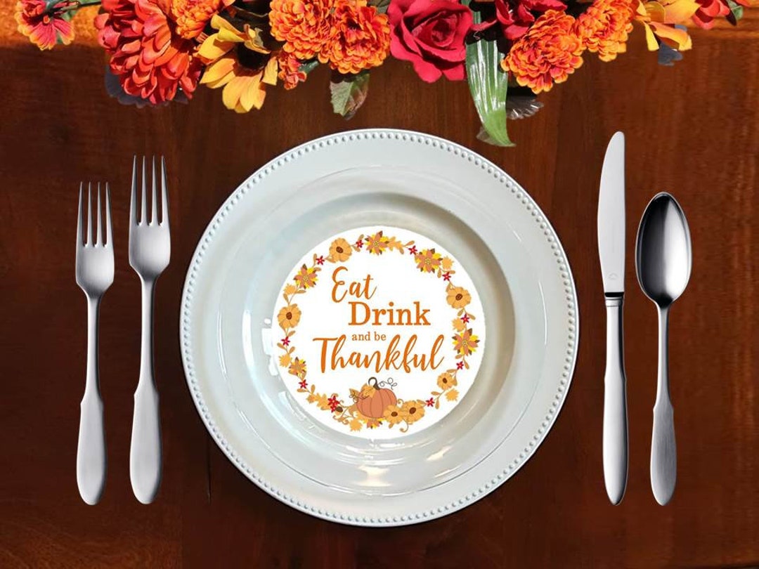 Printable Thanksgiving Tablescape Plate Place Setting Layer Decoration ...