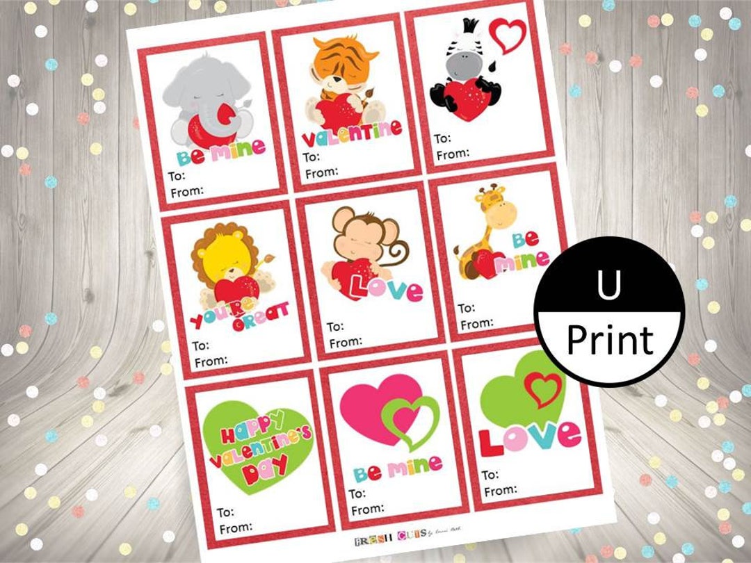 Printable Valentine Cards School Classmates Preschool Child Childrens ...
