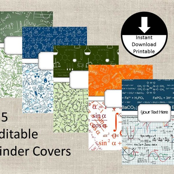 Math Binder Cover Printable - Etsy