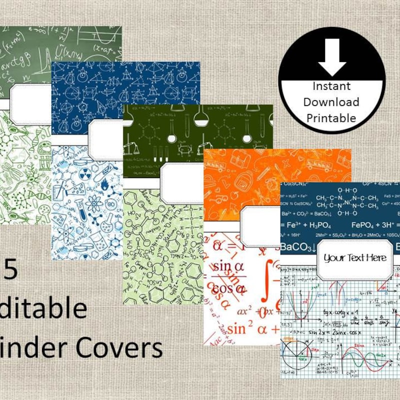 Math Binder Cover - Etsy