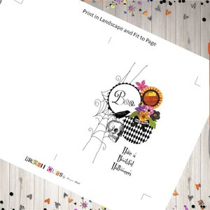 Halloween Card Cute Girl Children Card Halloween Boo Bootiful DIY PDF ...