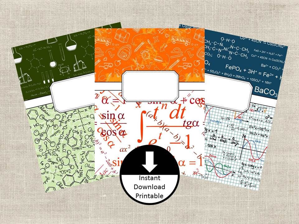 Binder Covers Geek Nerd Science Formula Math School Student - Etsy