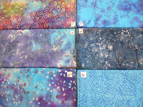 Batik Cotton Fabric Blue Purple Batiks FREE SHIP - Etsy