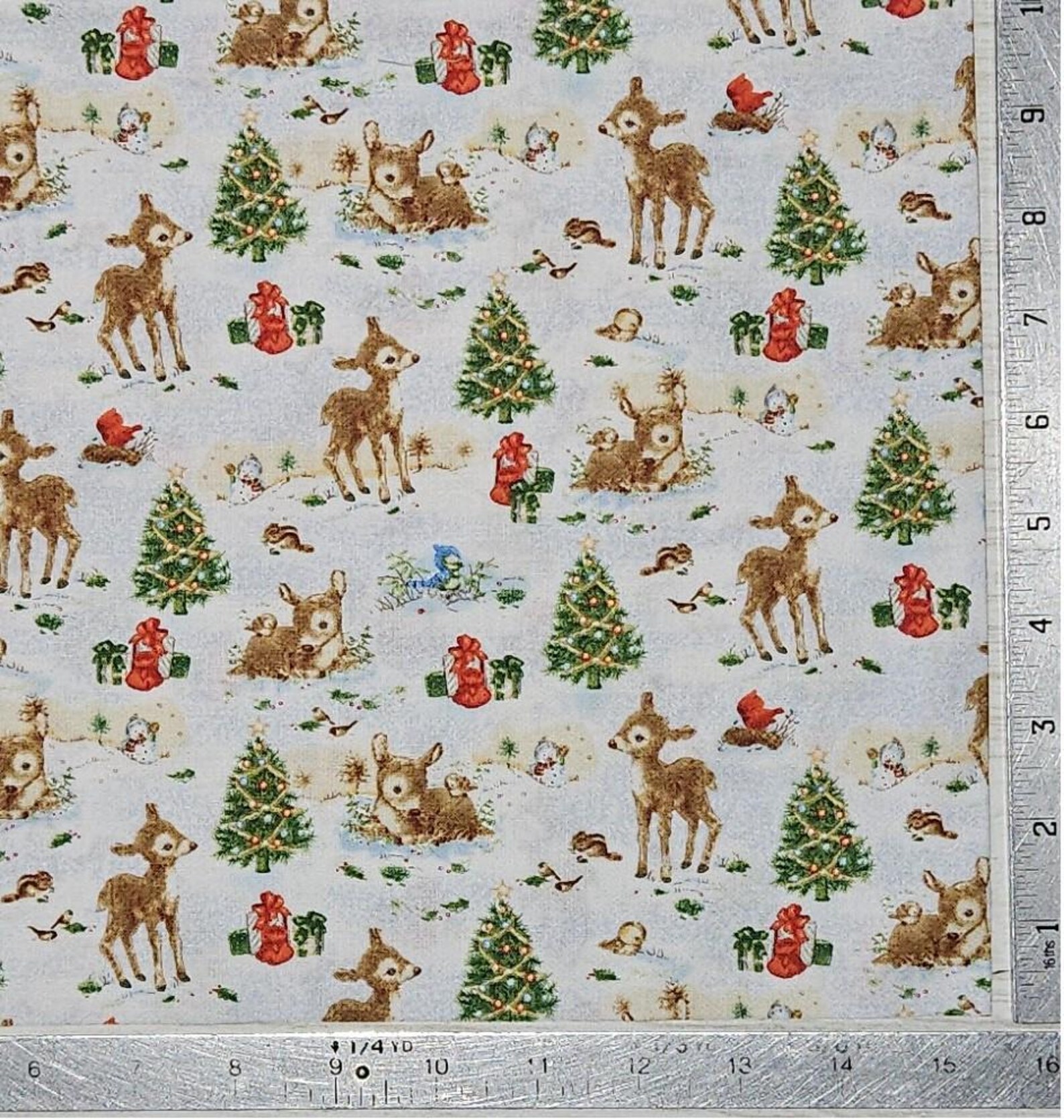 Christmas Fabric Santas Friends HENRY GLASS Quilters Cotton Half Yard ...