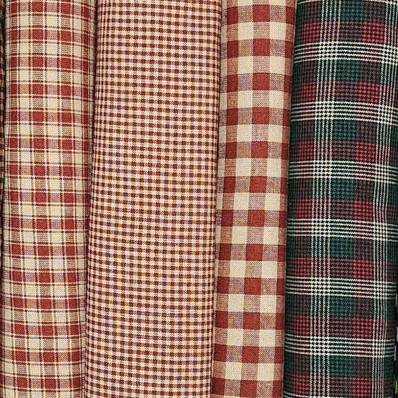 Red Plaid Fabric - Etsy