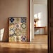 Sicilian Tile Print Vintage Majolica Pattern Poster Mediterranean ...