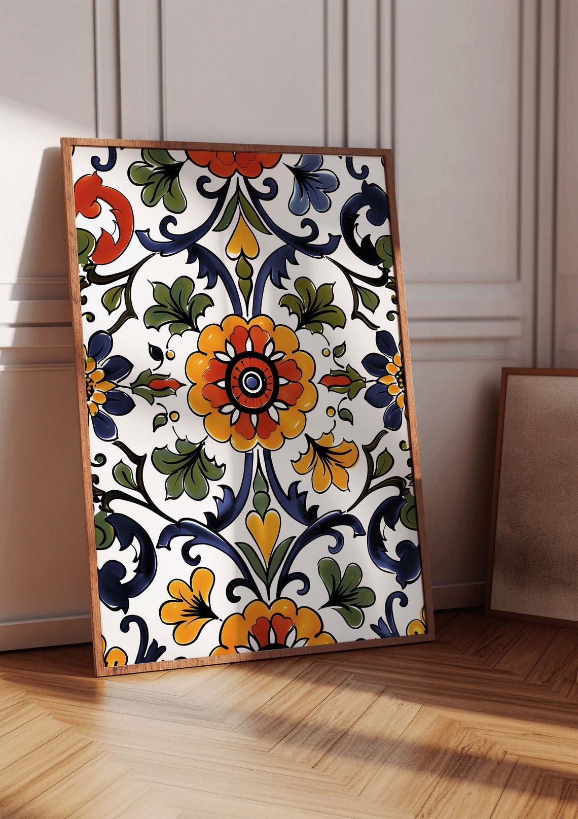 Sicilian Tile Print Mediterranean Majolica Pattern Poster Sicilia ...