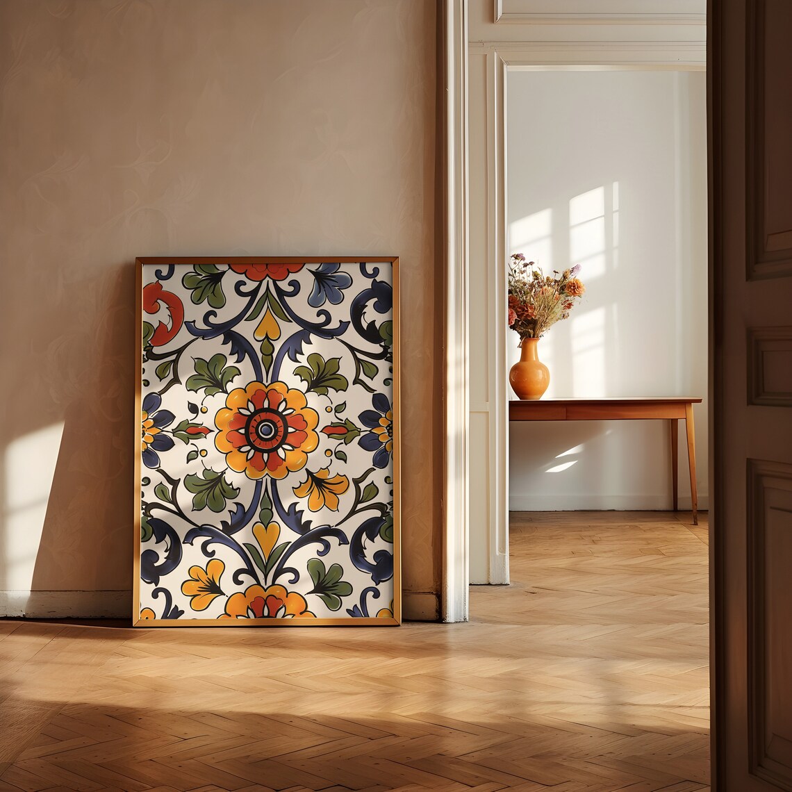 Sicilian Tile Print Mediterranean Majolica Pattern Poster Sicilia ...