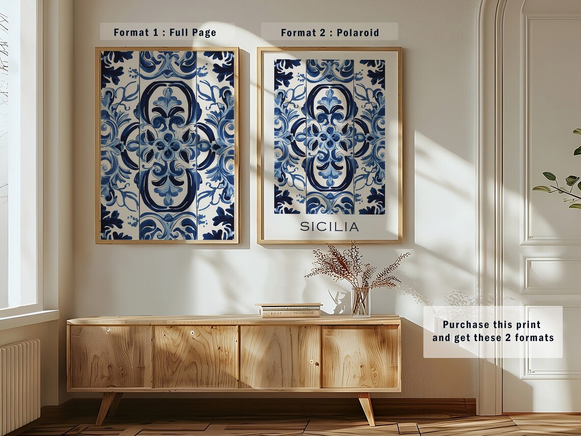 Mediterranean Ceramic Print Sicilian Colourful Tile Poster Italy ...