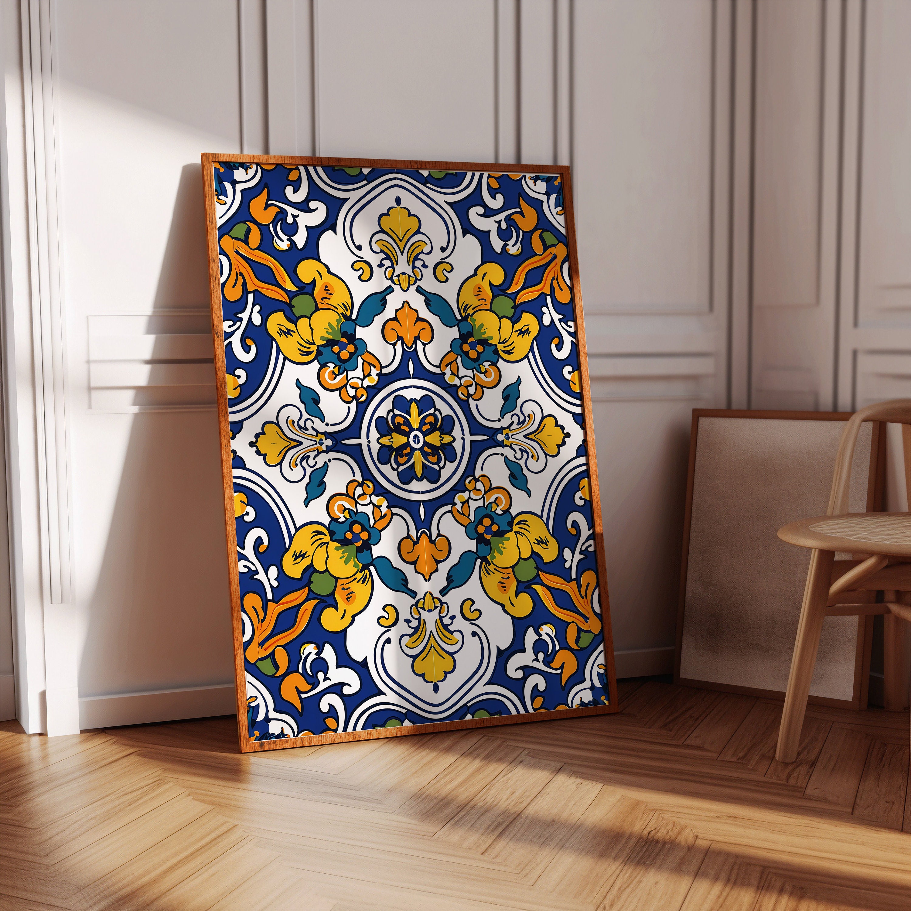 Sicilian Tile Print Sicily Wall Art Italian Ceramic Tiles Poster ...