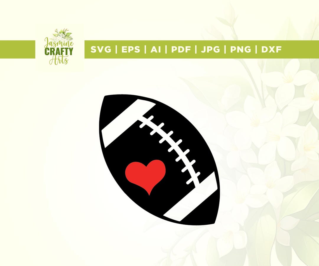 Football Heart Svg, Cricut, Sublimation, Heart Svg, Football Season Svg ...
