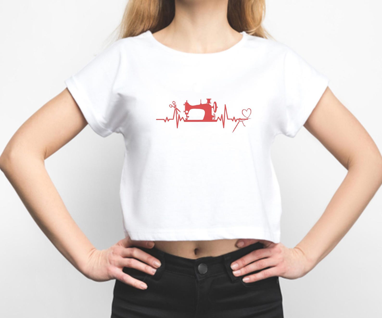 Sewing Heartbeat SVG, Seamstress Machine, Cricut, Silhouette (digital ...
