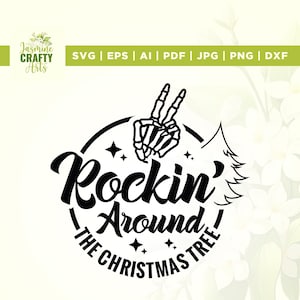 Rockin' Around the Christmas Tree Svg, Cricut, Sublimation, Rockin'svg ...