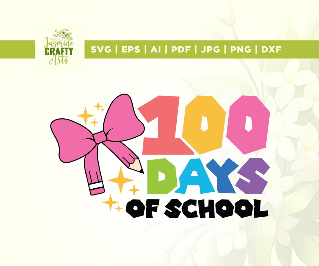 100 Days of School Coquette Svg, 100 Days Design, Cricut, Sublimation ...