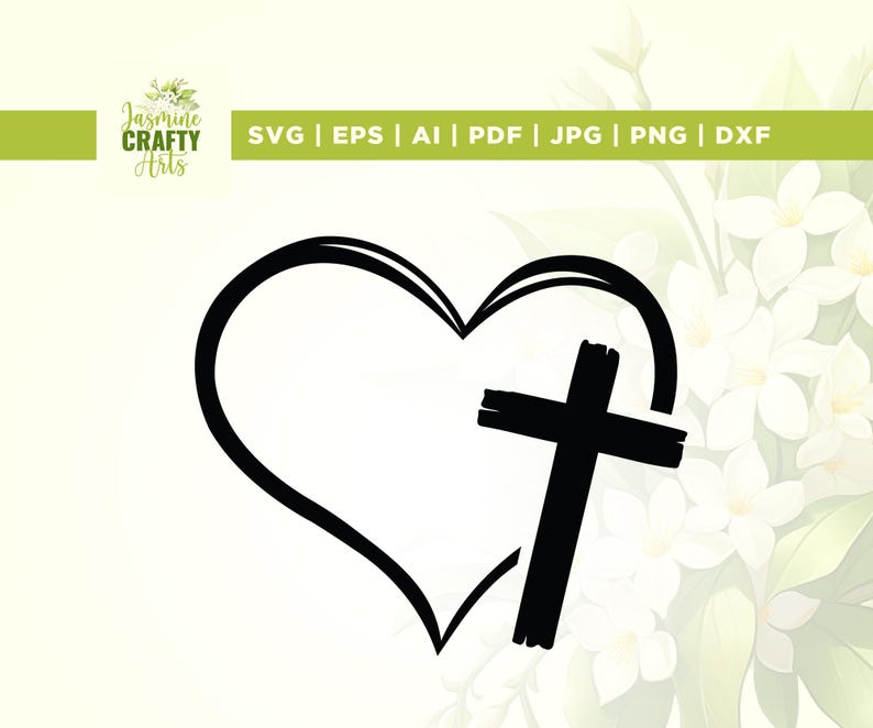 Jesus Heart Cross Svg, God Svg, Jesus Svg, Cricut, Sublimation, Cross ...