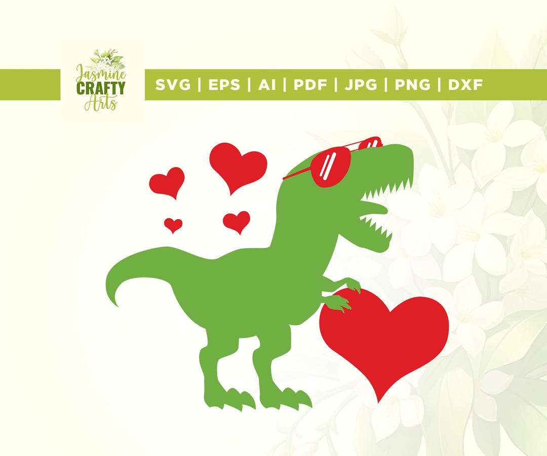 Valentine's Day T-rex Svg, Dino Love Svg, Cricut, Sublimation ...