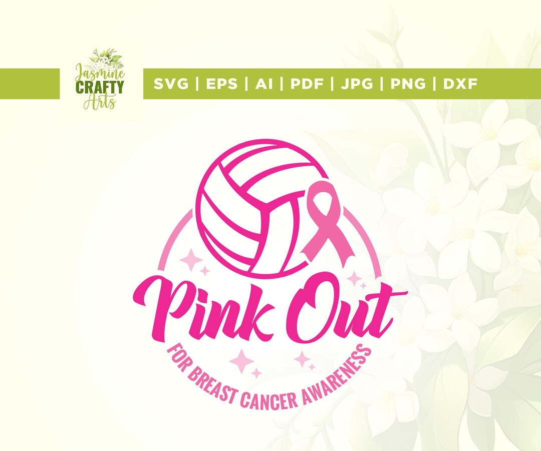 Breast Cancer Volleyball Pink Out Svg, Cricut, Sublimation, Breast ...