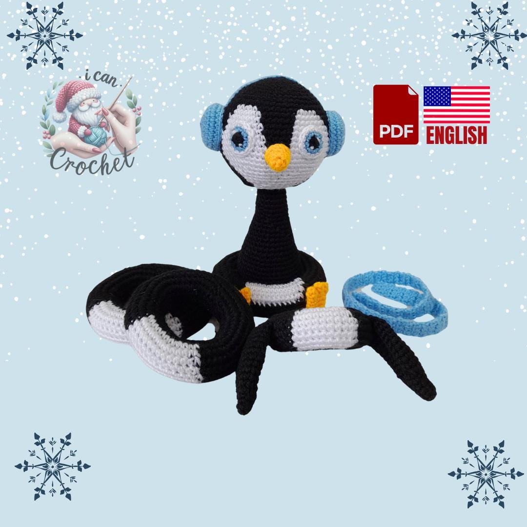 Crochet Pattern Stacking Toy Penguin Montessori Crochet Toy Christmas ...