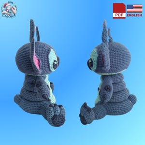 Stitch Stacking Toy Crochet Pattern, Cartoon Amigurumi (PDF Pattern) - Etsy