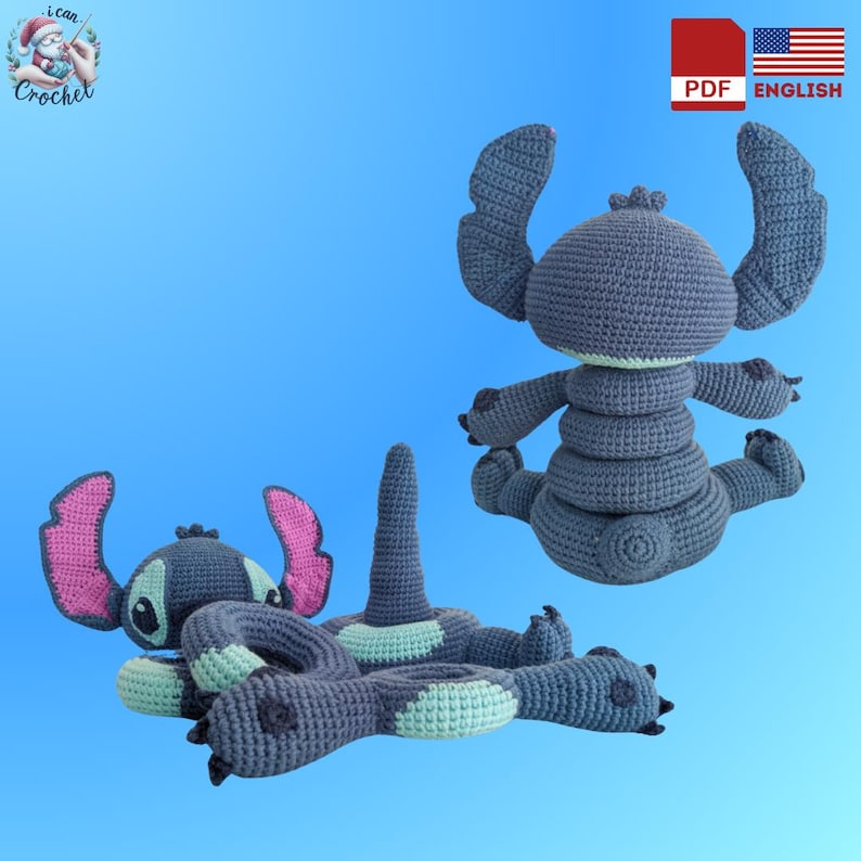 Stitch Stacking Toy Crochet Pattern, Cartoon Amigurumi (PDF Pattern) - Etsy