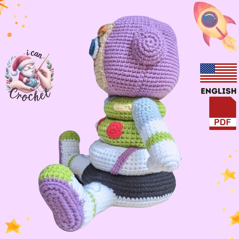 Buzz Stacking Toy Crochet, Amigurumi Stuffed Toy (PDF Pattern - Etsy