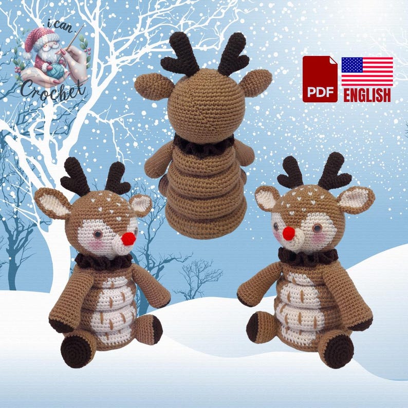 Christmas Stacking Crochet Toys Bundle: 5 English Pdf Crochet Patterns ...