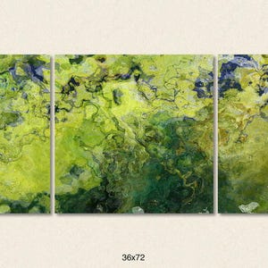 Large Abstract Triptych Canvas Print: 30x60 to 40x78, Contemporary ...