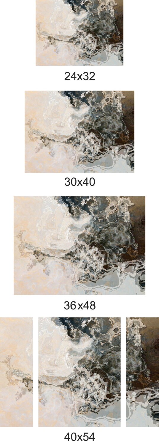 Large abstract expressionism stretched canvas print 24x32 to | Etsy