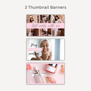 Pink Youtube Branding Kit 14 Templates for Beauty & Fashion Bloggers ...
