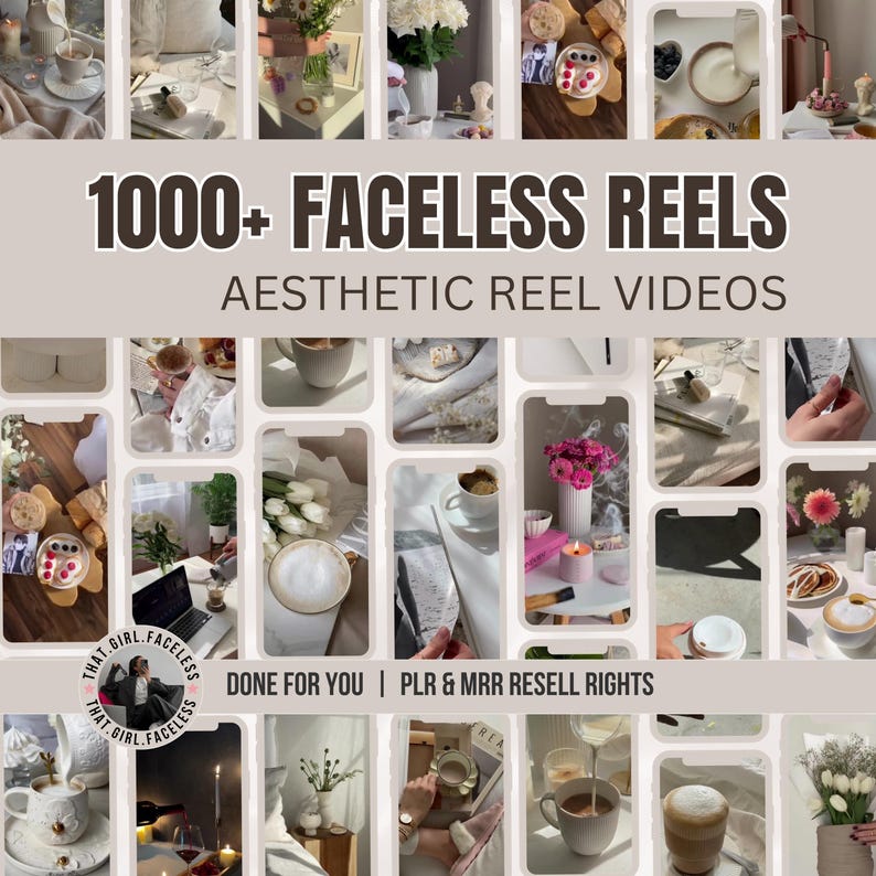 1000 Aesthetic Faceless Video Reels DFY Aesthetic Video Instagram Reels Faceless Reels Faceless ...