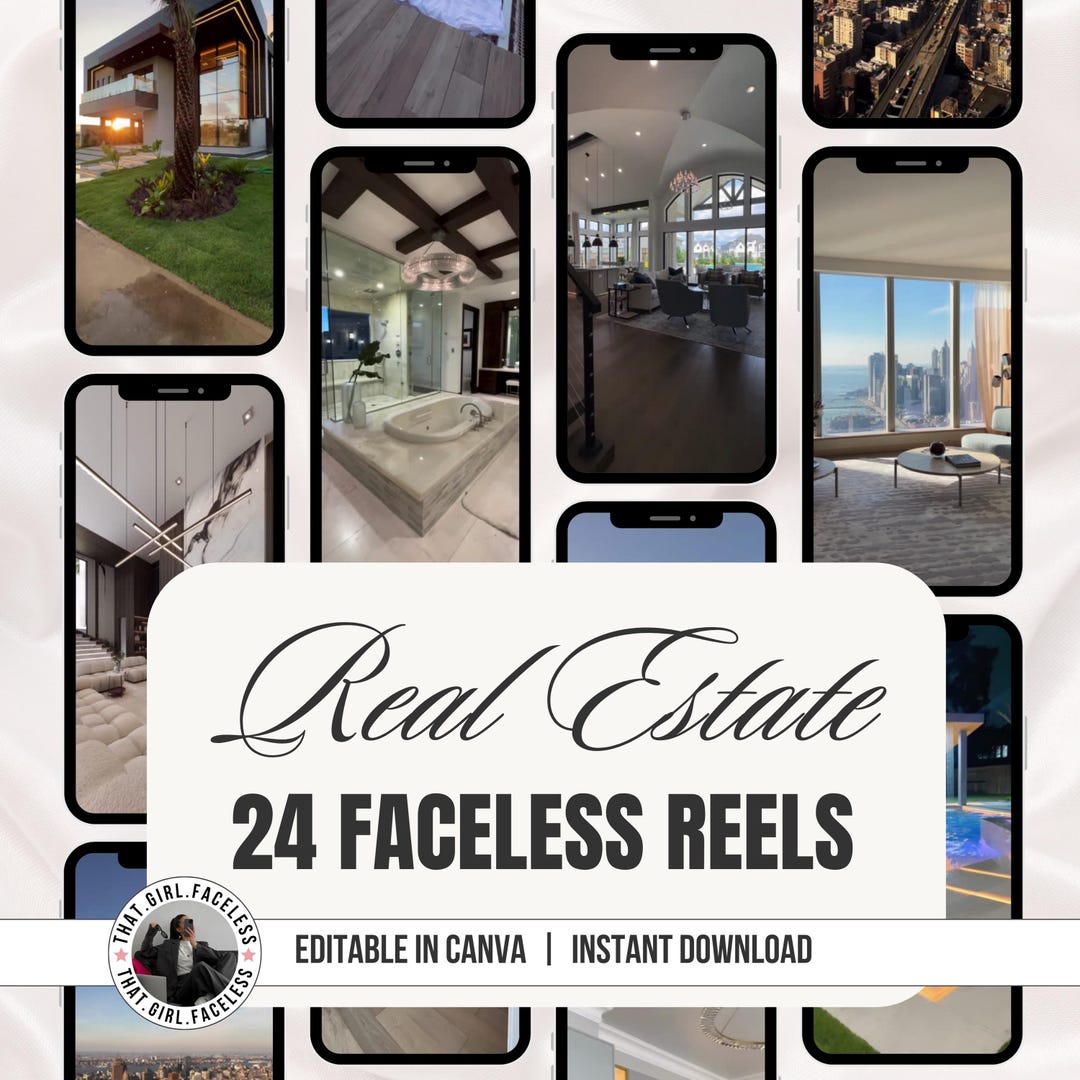 24 Real Estate Reels Faceless Luxury Reels Video Realtor Reels Real ...