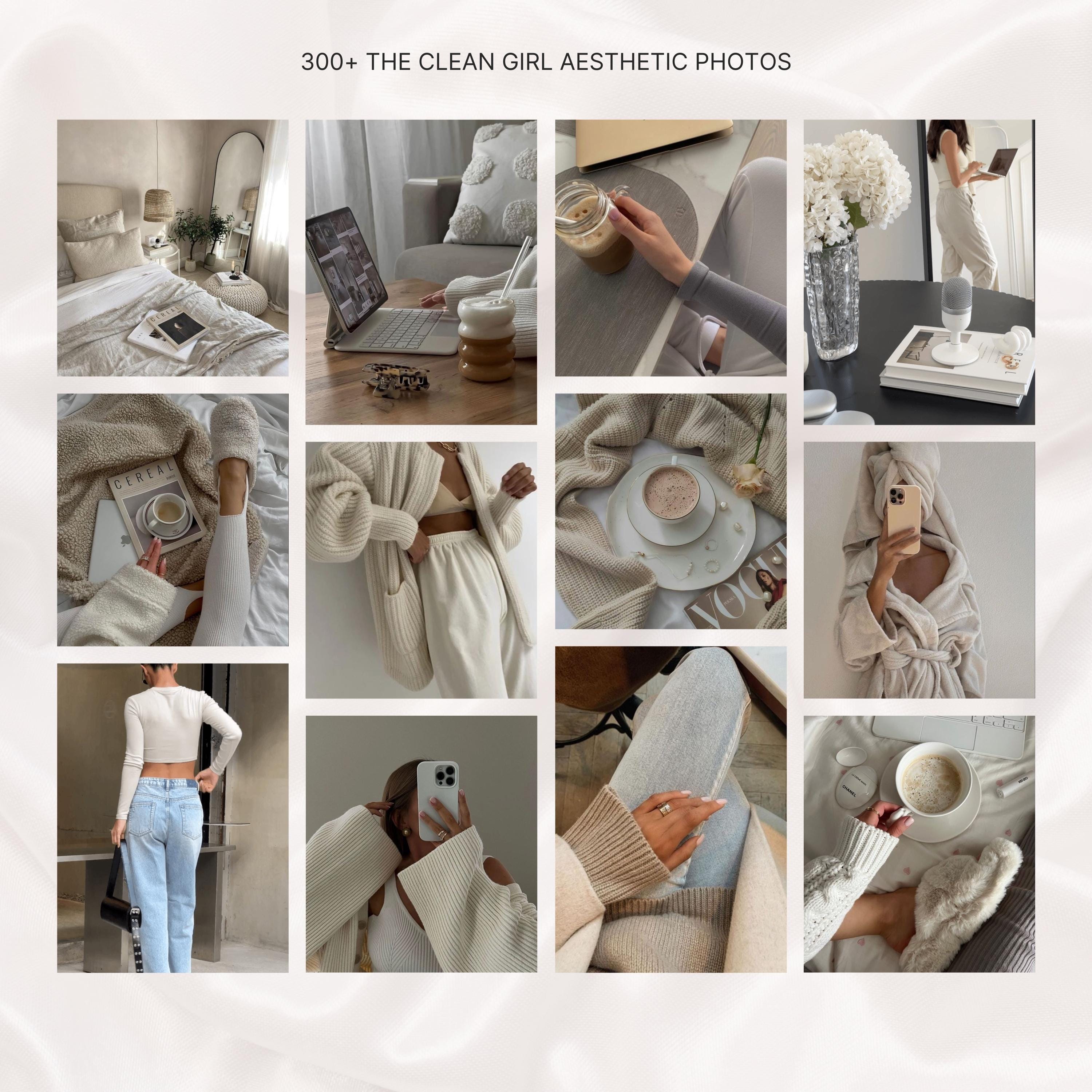 Beige Aesthetic Stock Photos, Clean Girl Faceless Images (digital ...