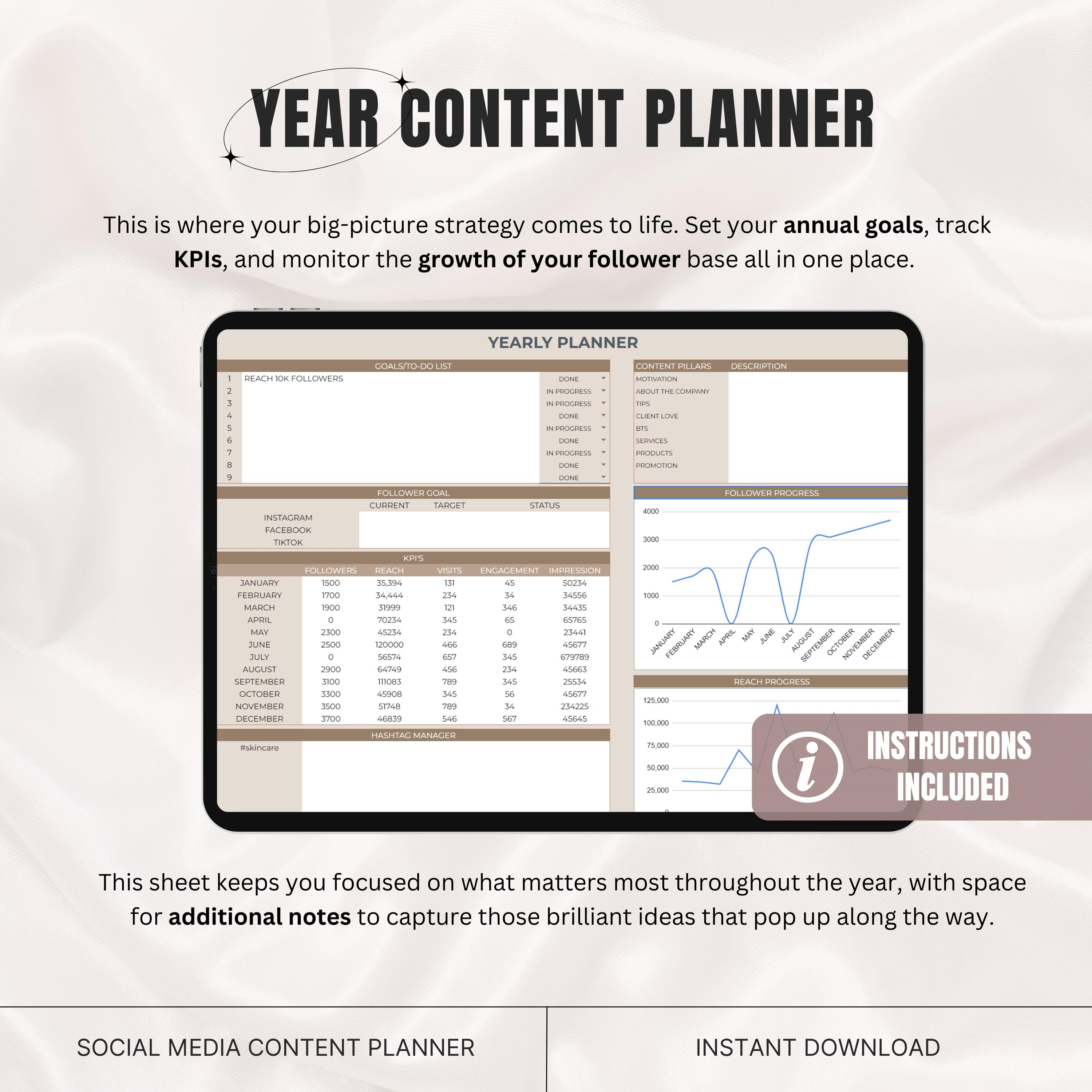 Social Media Content Calendar MRR Google Sheets Spreadsheet Instagram ... Social Media Content Calendar MRR Google Sheets Spreadsheet Instagram ...