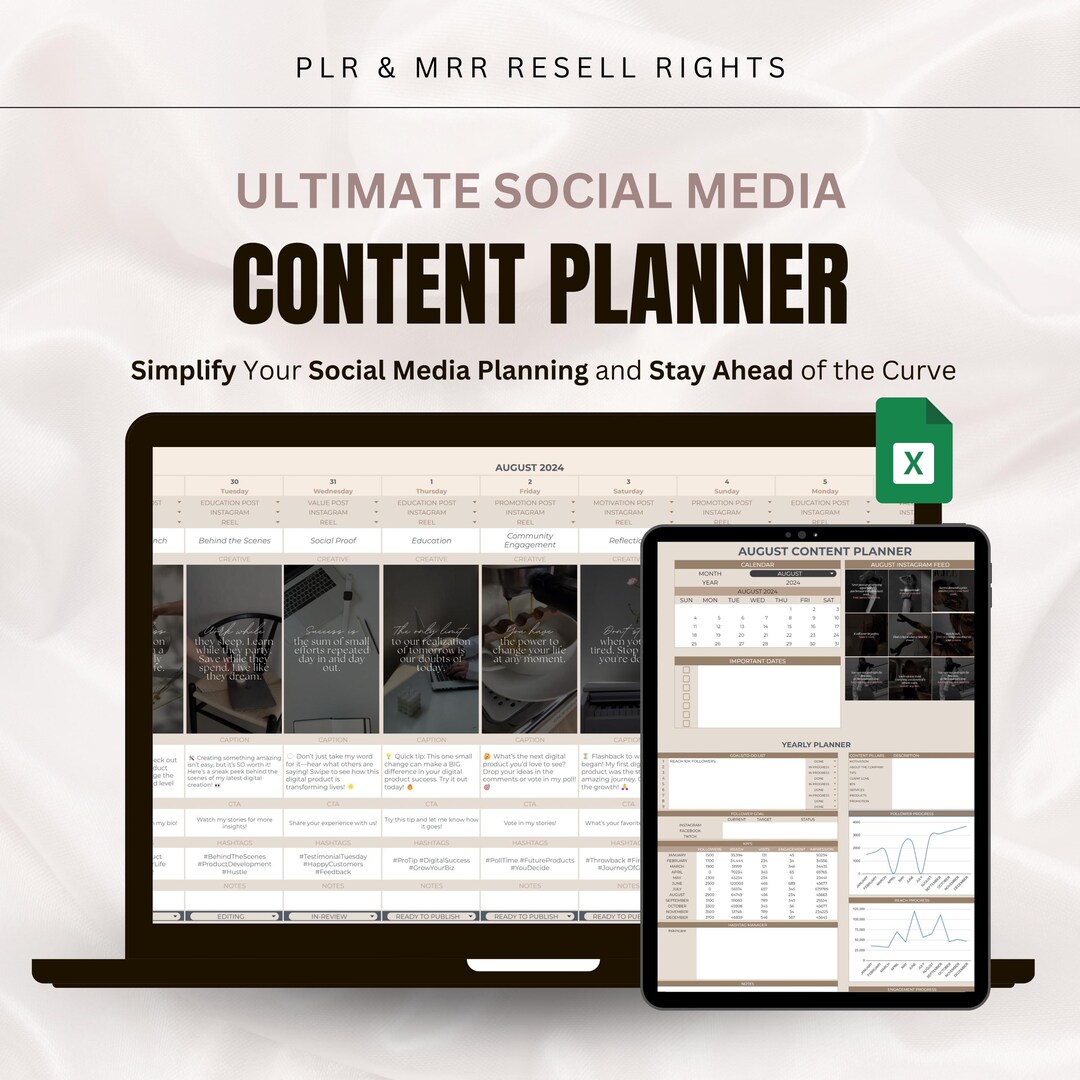 Social Media Content Calendar – Google Sheets Planner for Instagram ...