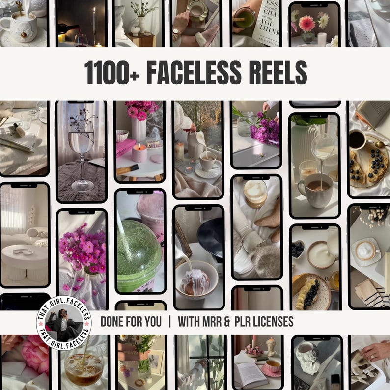 1000 Aesthetic Faceless Video Reels DFY Aesthetic Video Instagram Reels Faceless Reels Faceless ...
