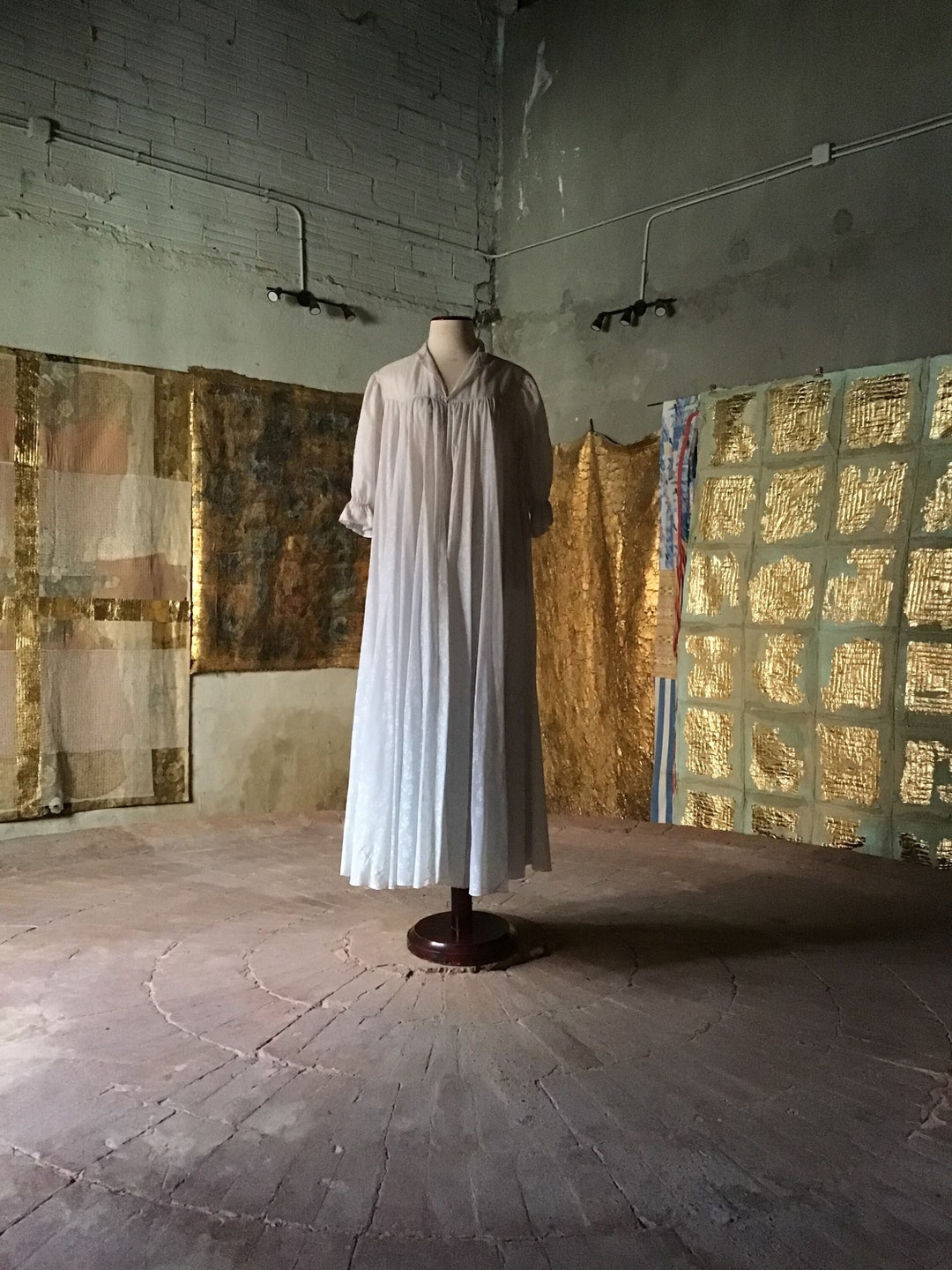 Beautiful Romantic 1950s 1960s Crepe Chiffon Bias Cut Peignoir Dressing ...