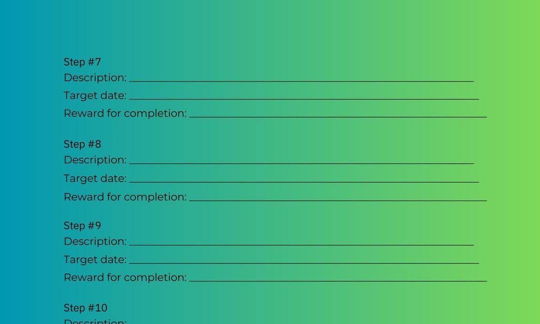 2025 Goal-setting Worksheet With Instructions - Etsy