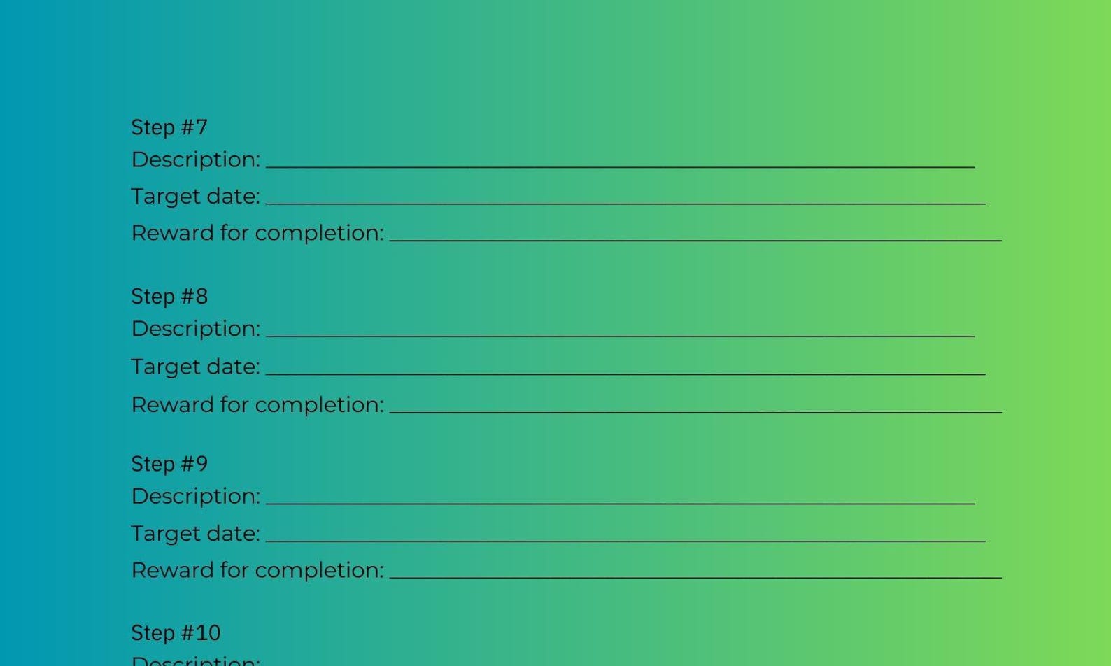 2025 Goal-setting Worksheet With Instructions - Etsy