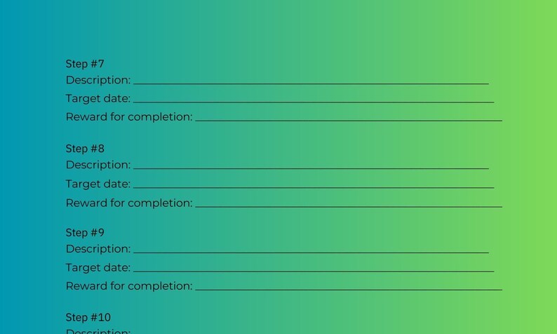 2025 Goal-setting Worksheet With Instructions - Etsy