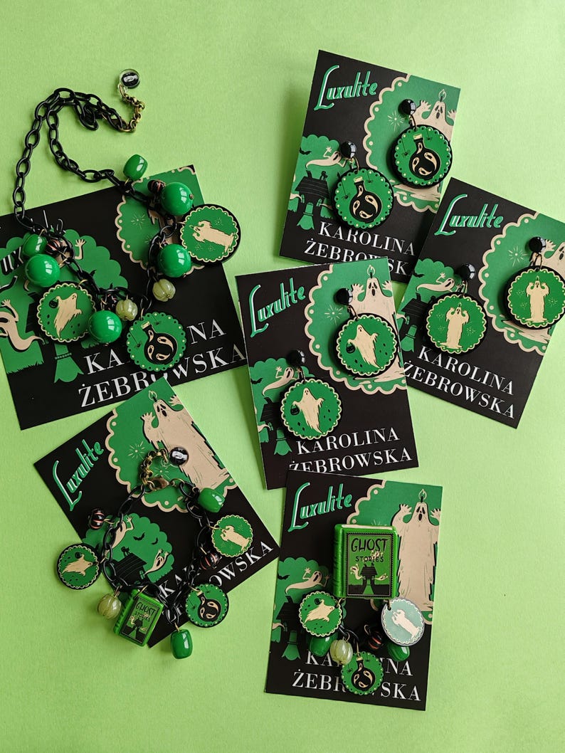 Ghost Stories Charm Bracelet! Luxulite X Karolina Zebrowska Halloween ...