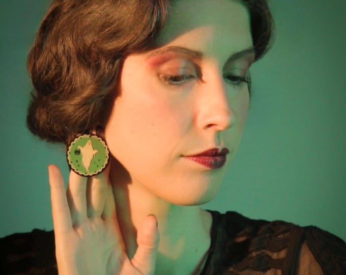 Ghost Stories Earrings! Luxulite X Karolina Zebrowska Halloween Ghostly ...