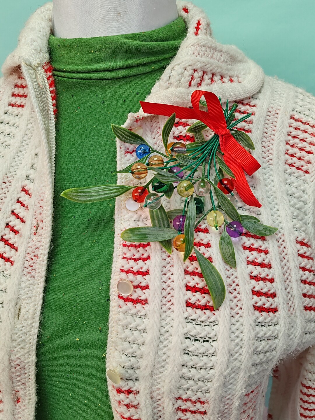 Mistletoe Bow Classic Christmas Colourful Corsage Brooch - Etsy UK