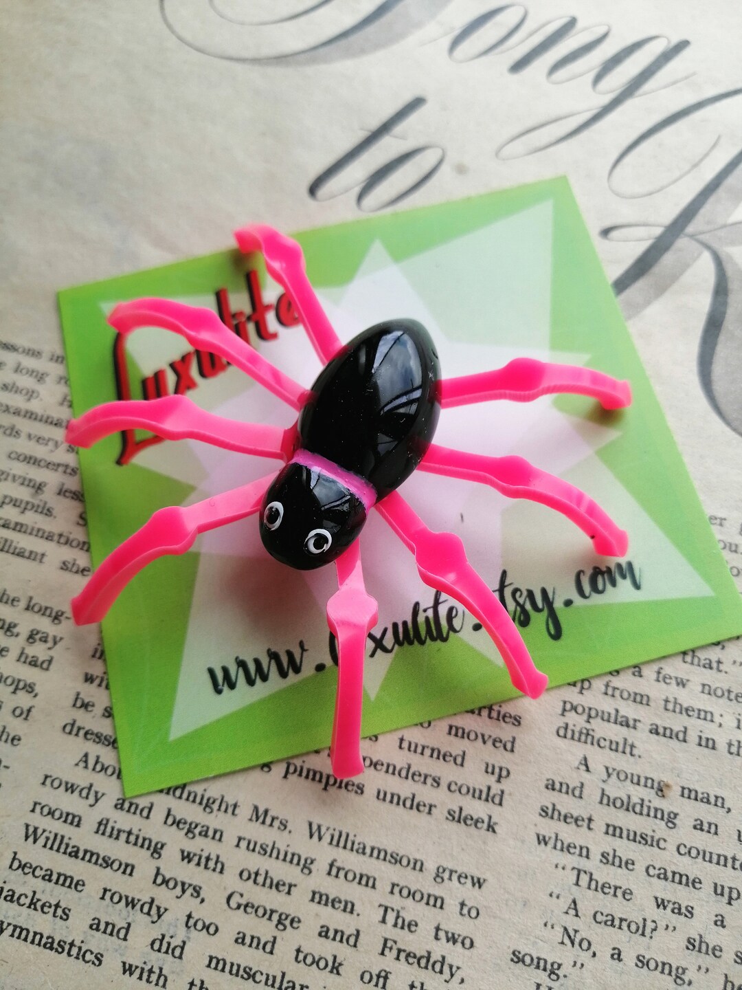 Barbie Ghoul NEW Hottest Hot Pink Spider Brooch or Earrings - Etsy