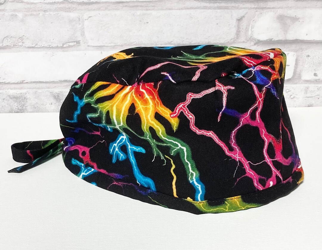 Unisex Lined Scrub Hats | Electric Colors Scrub Cap | Men's Scrub Cap ...