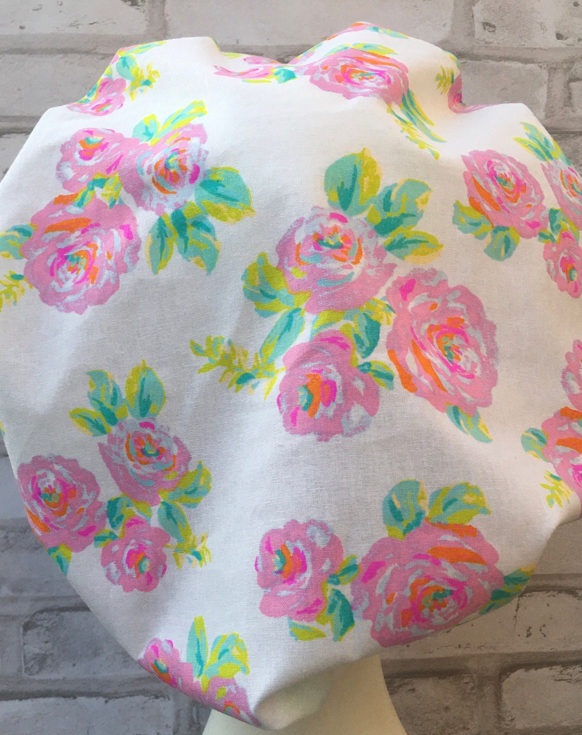 Bouffant Scrub Hat Cap for Women Pink Roses 0062 - Etsy